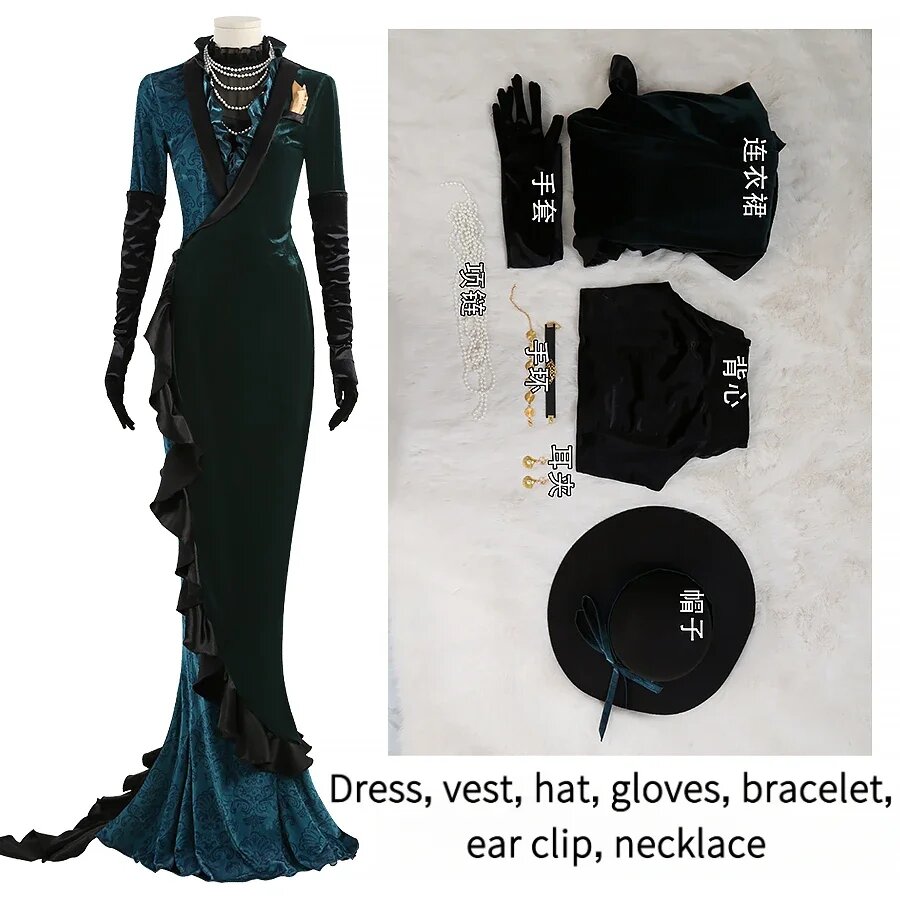 Shusheng Anime Twisted-Wonderland Нефрит-сан Косплей костюм L, Female