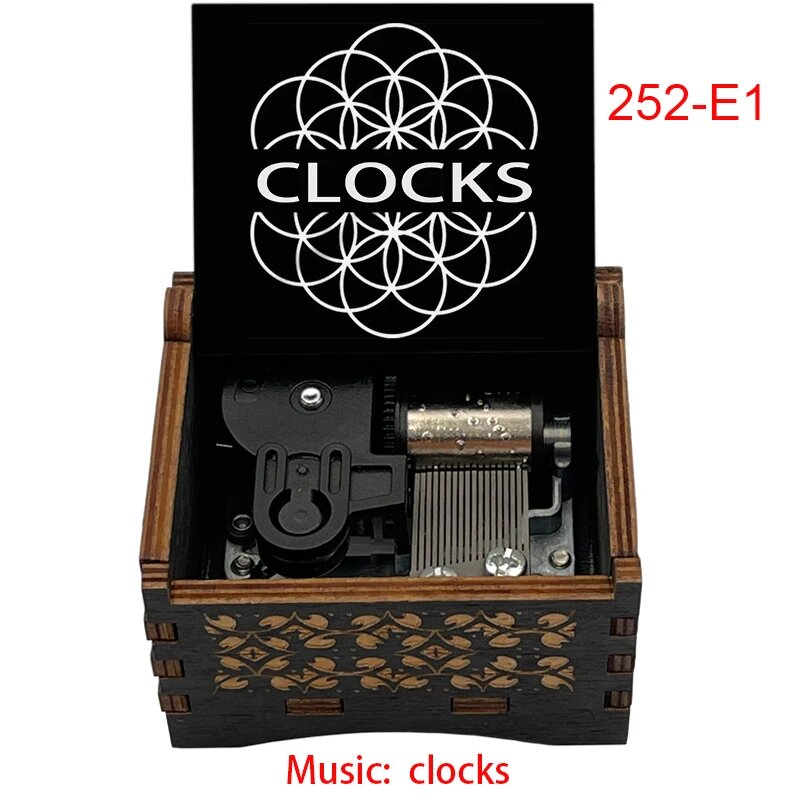 Музыкальная шкатулка деревянная, Цвет: 252-E1, музыка: clocks