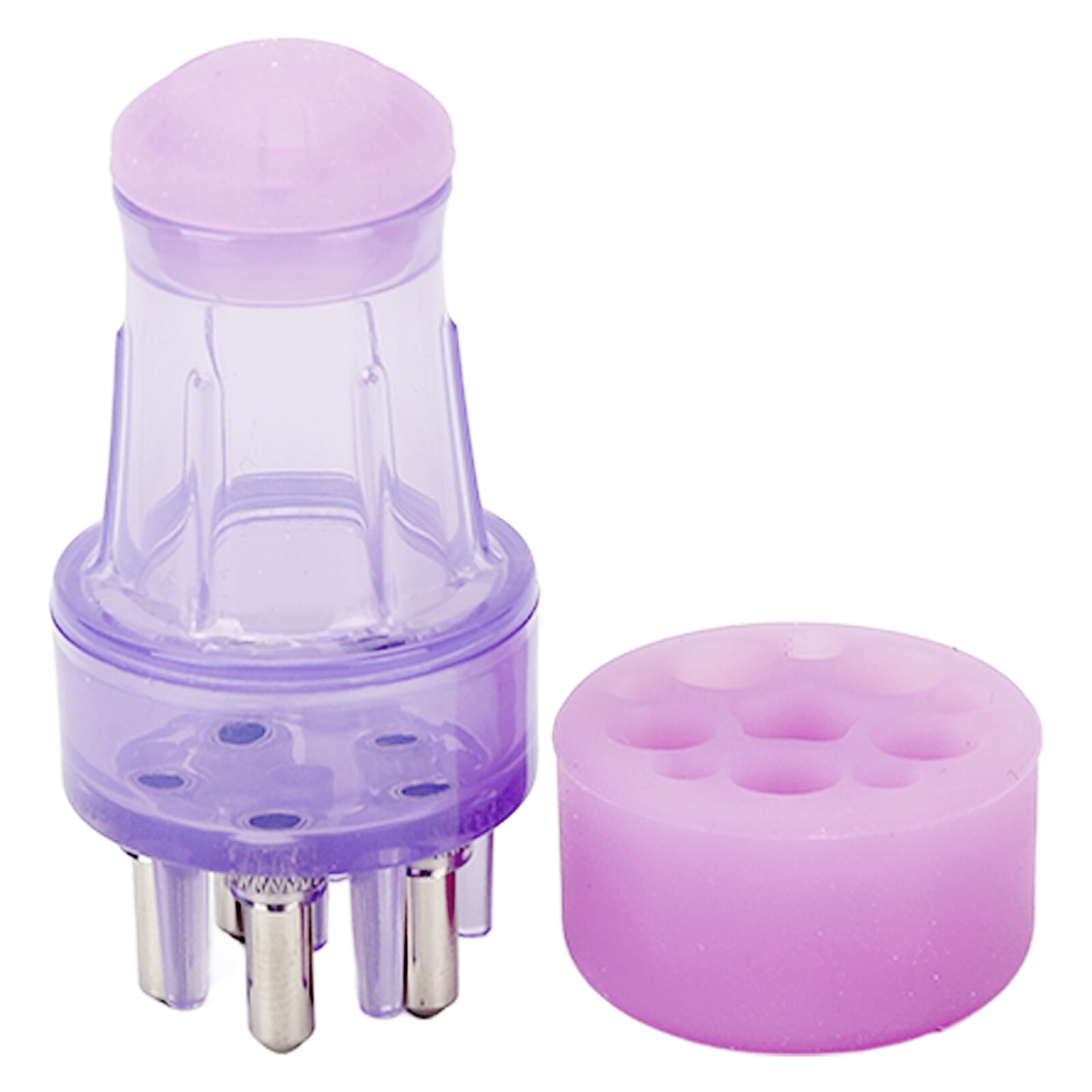 Ручной аппликатор для кожи головы, расческа для предотвращения утечки масла для роста волос, массажная расческа, емкость 3 мл, фиолетовый