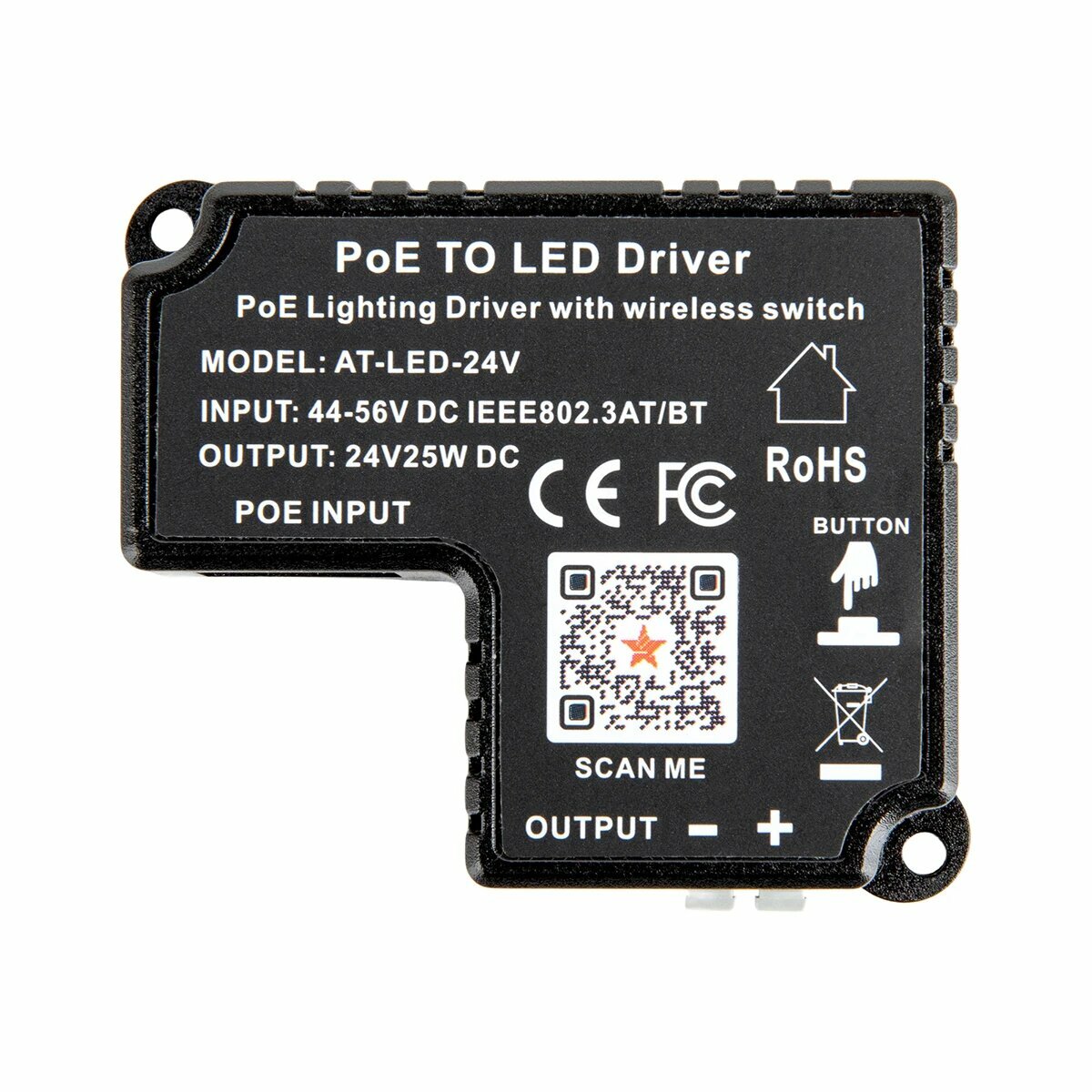 Драйвер PoE World AT-LED-24V 25Вт AT-LED-24V-Only