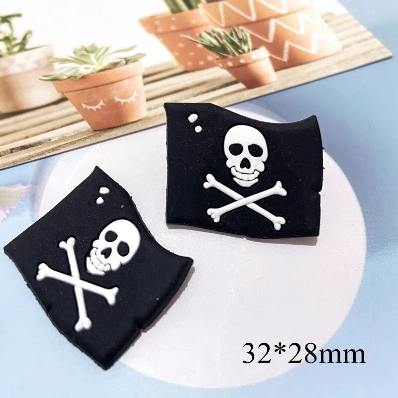 Аксессуары для аппликации skull pirate flag Odales 10 шт. Черный, Skull Flag