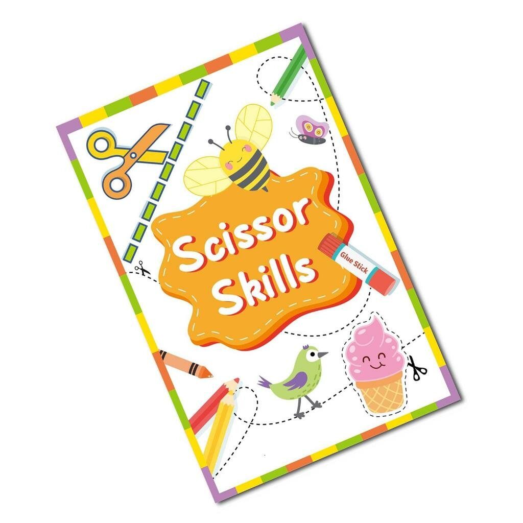 Книга для вырезания из бумаги для детей, безопасные упражнения для тренировки ножниц, - Модель C