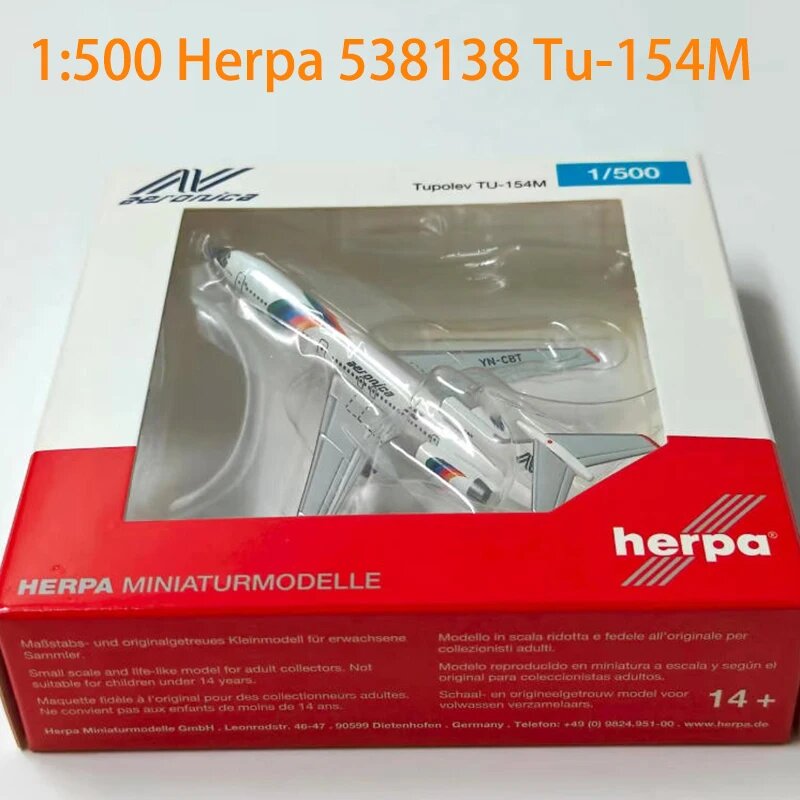 Модель самолета Herpa Tu-154M 1:500