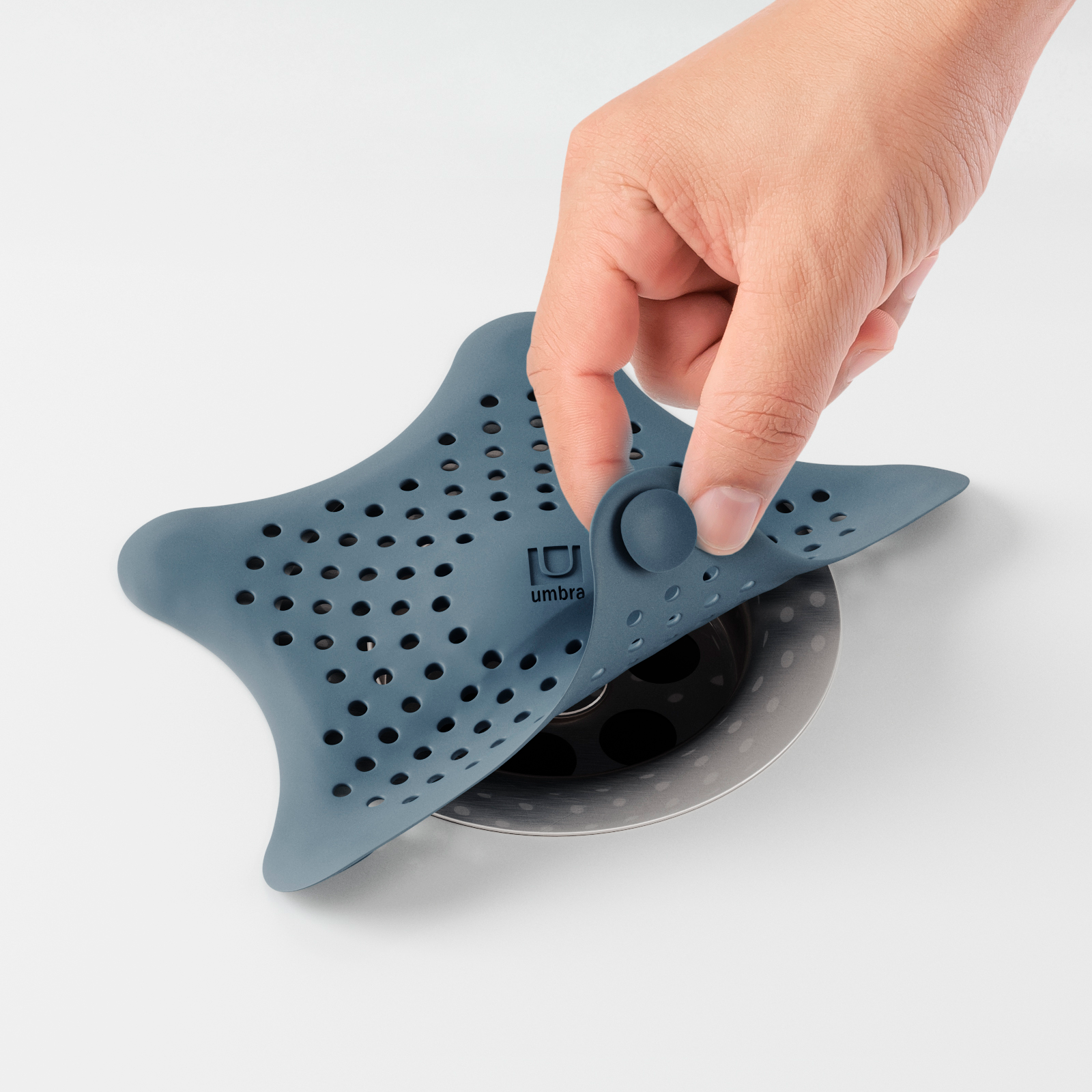 Фильтр для слива Umbra Starfish в форме морской звезды, серо-голубой