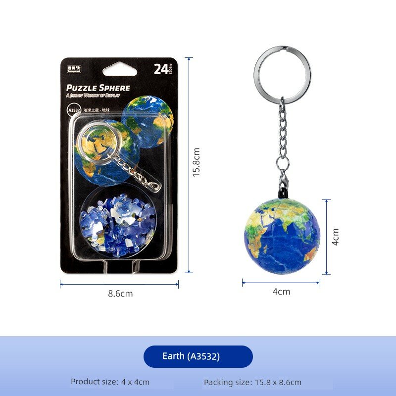 3D-пазл-брелок в форме сферы, 24 детали, баскетбол, футбол, креативный кулон, подарок на День святого Валентина для
