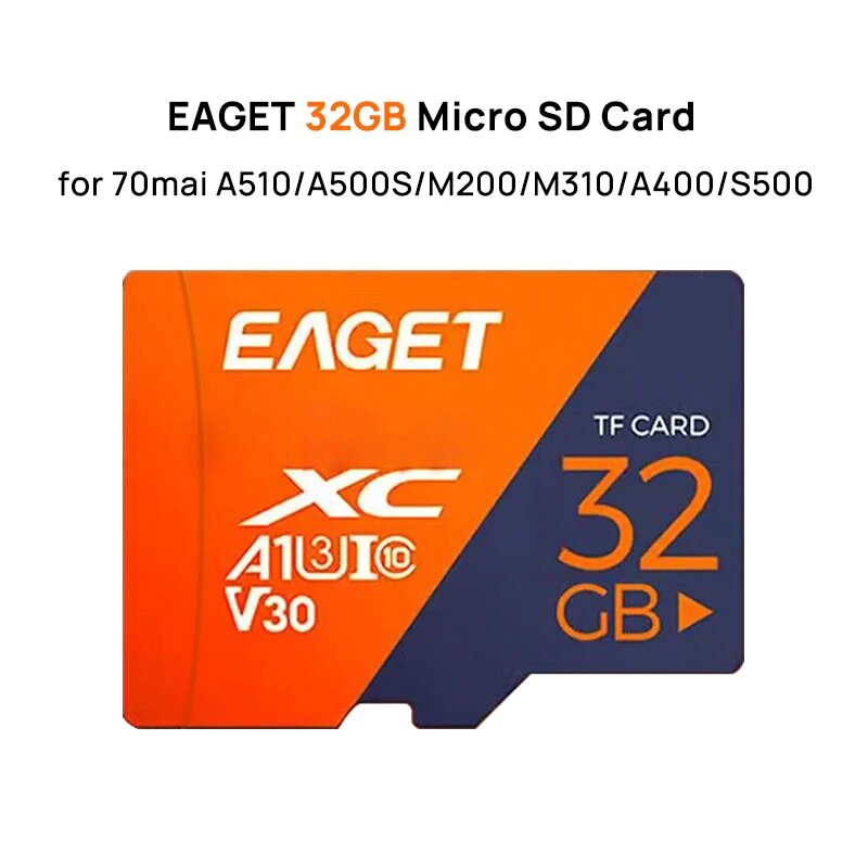 Карта памяти Eaget Micro SD для 70mai Class10 32/64 ГБ RC11 — фото 1