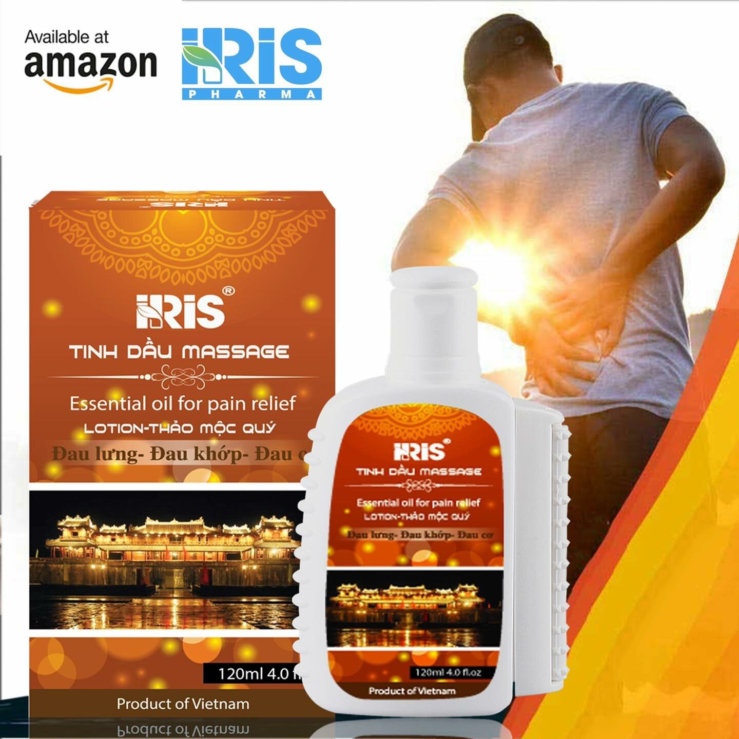 Массажное масло для суставов IRISYAN с роликом, с корицей, 120мл