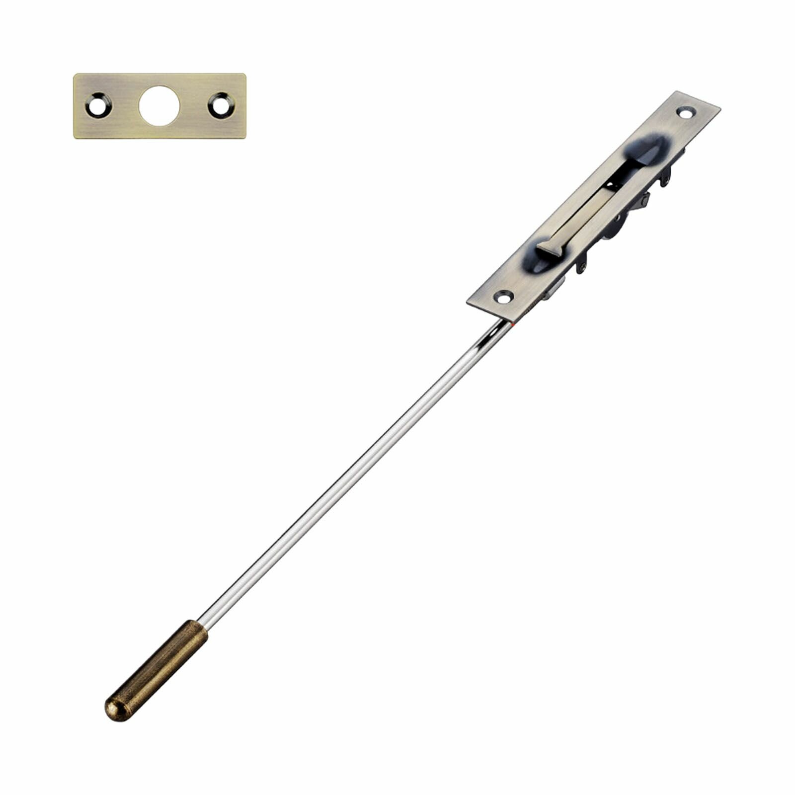 Невидимый дверной болт из стали с удлиненной конструкцией устойчивый к коррозии