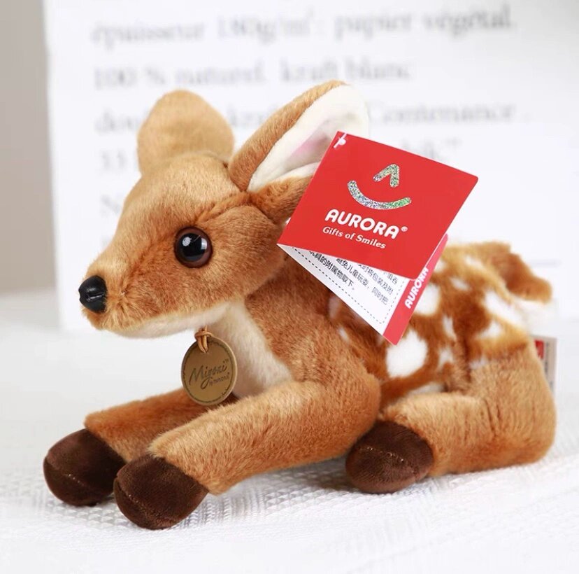 Аутентичная кукла AURORA с имитацией пятнистого оленя, плюшевая игрушка, кукла-олень, тряпичная кукла, детский подарок