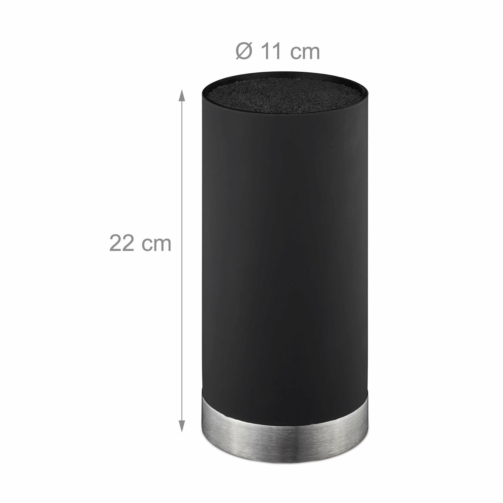 Подставка для ножей DEKO универсальная круглая 11 * 22 см, чёрная