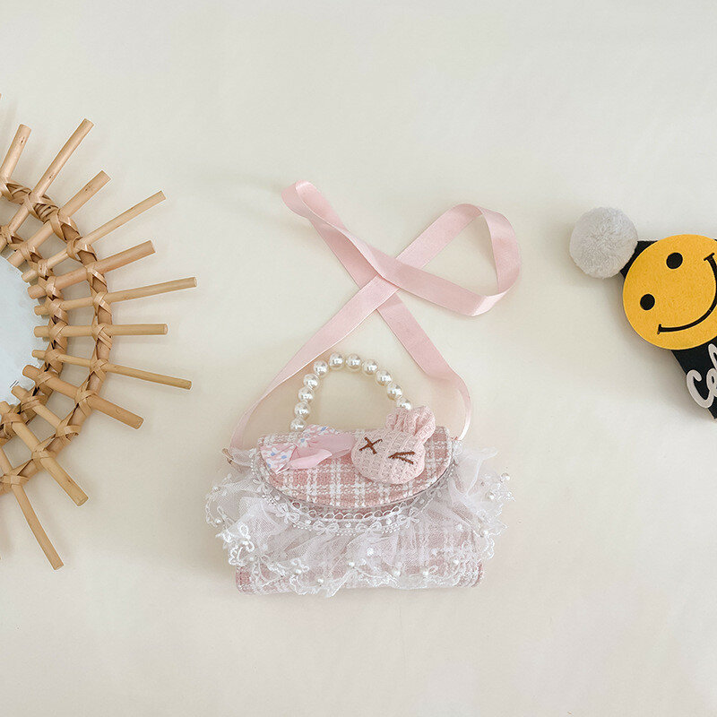 Стильная детская сумочка в корейском стиле с милым рисунком кролика для девочек, идеально подходящая для повседневного