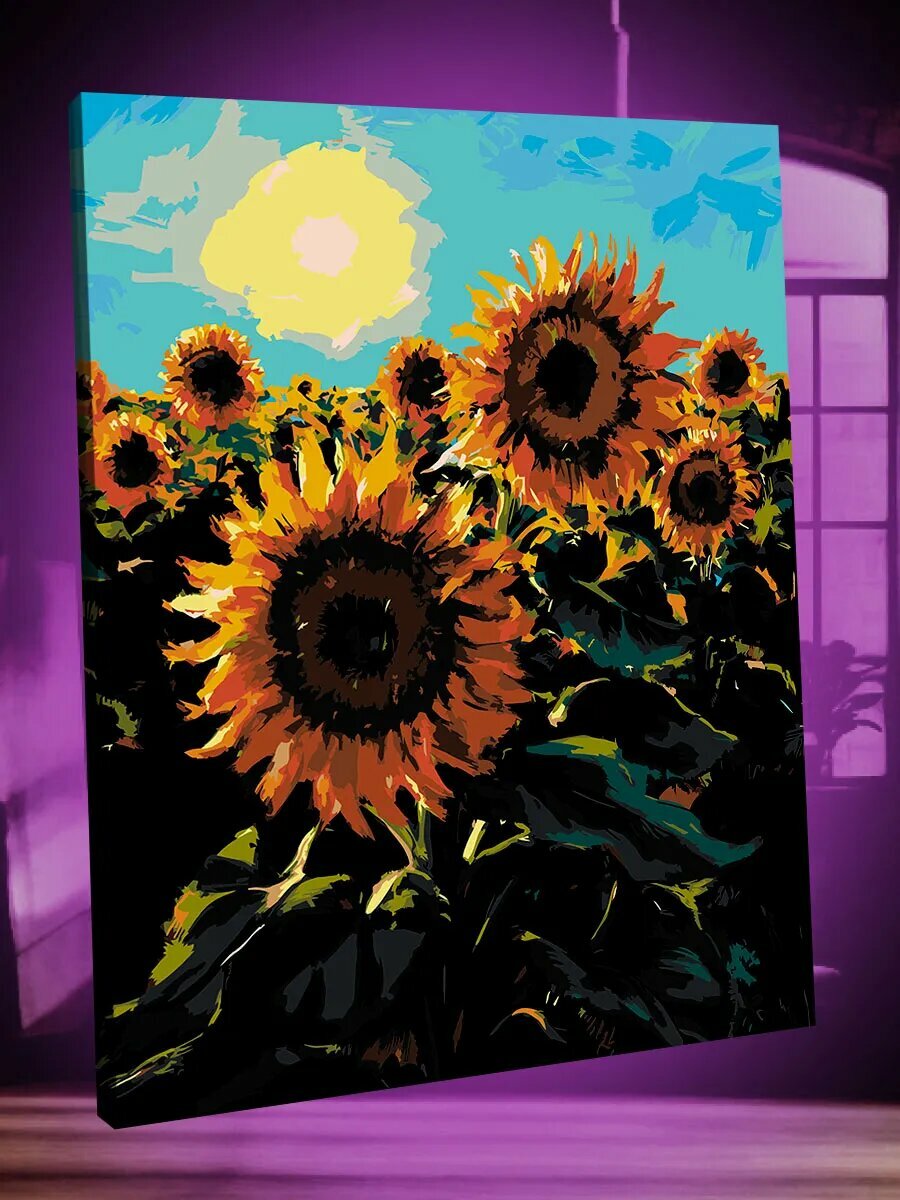 Картина по номерам Подсолнухи