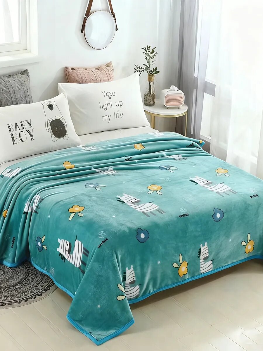 Плед 150х200 плюшевый на кровать Lindo