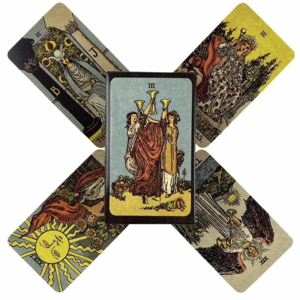 Карты Таро Уэйта для начинающих/The Rider Tarot Cards Borderless,78 шт
