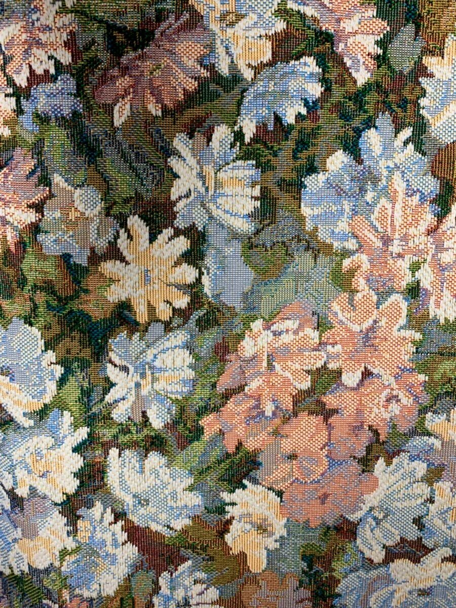 Гобеленовая Ткань "Цветочный Нектар" мток, ширина 160 см, цвет голубой