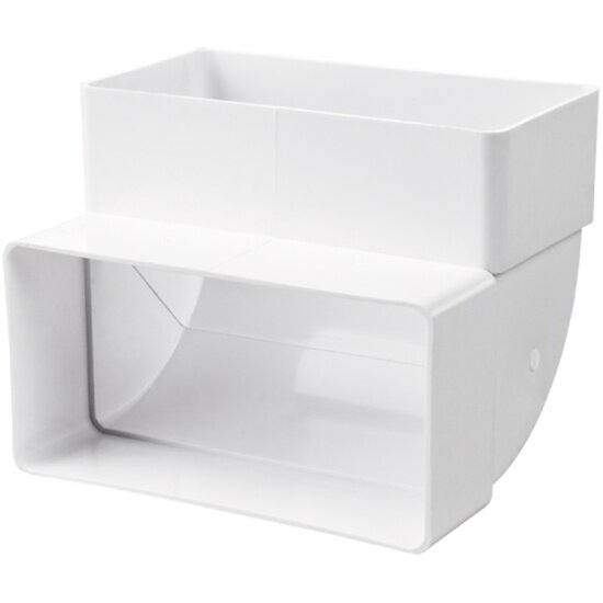 Колено Рвс 90" вертикальное для прямоугольных каналов 55*110 мм