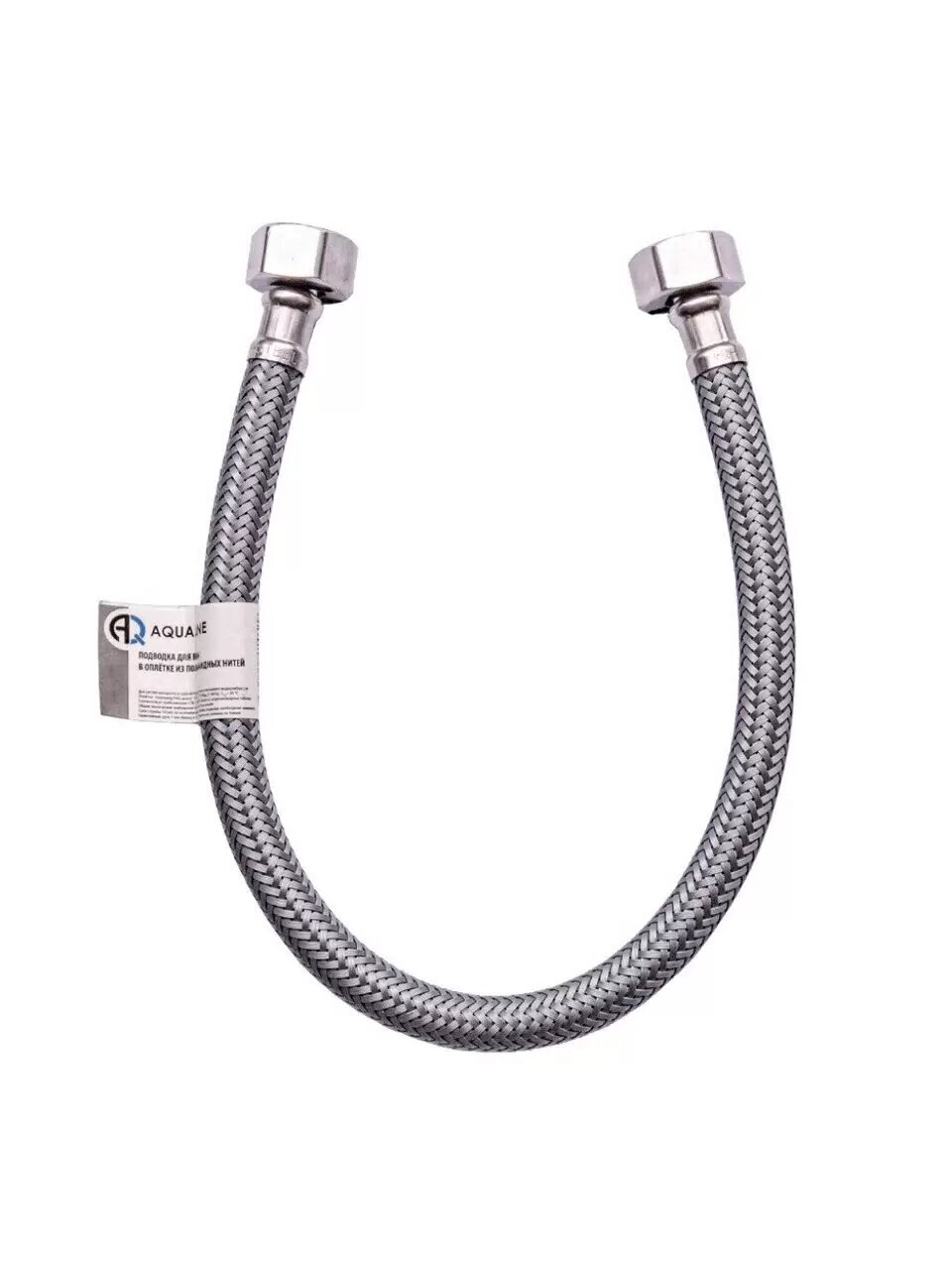 Подводка для воды 1/2"х0.6 м, г-г, сталь, полиамид, AquaLine
