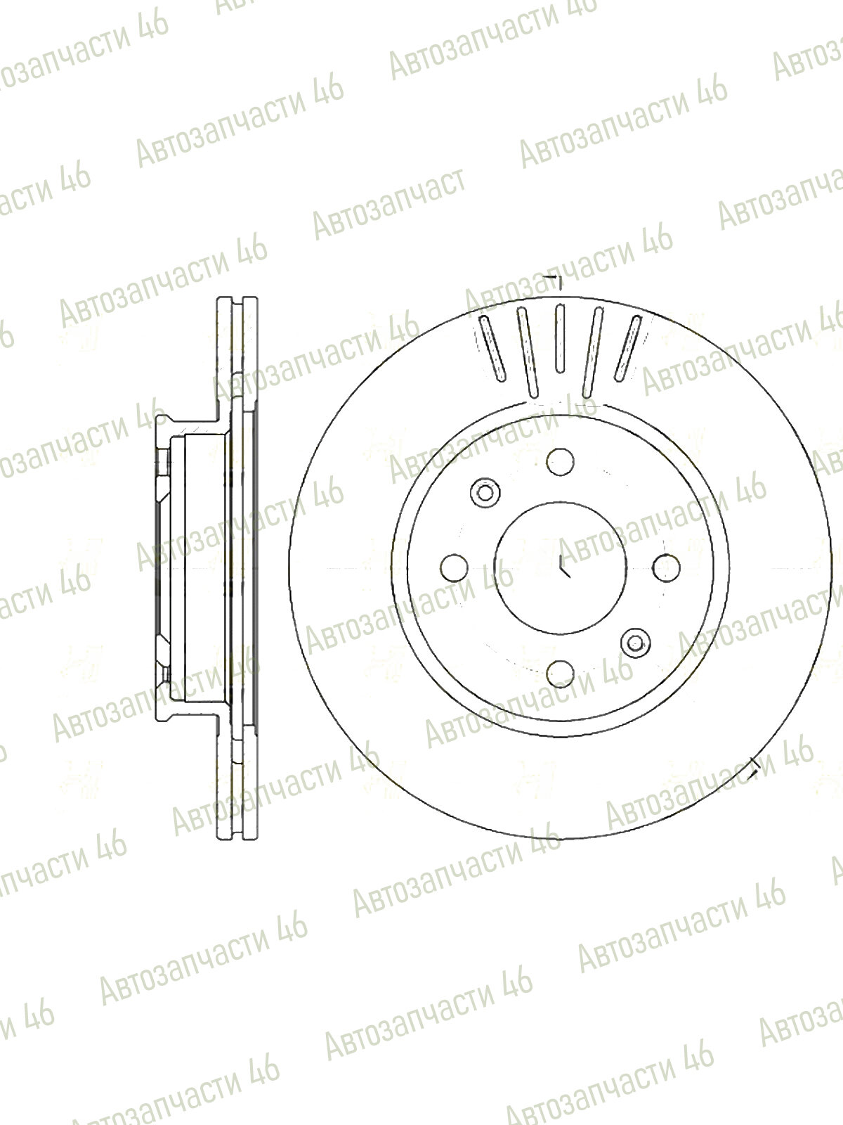Диск тормозной передний с абс R-14 Хундай Гетс Hyundai Getz Испания