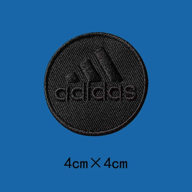 Adidas вышитая тканевая нашивка, с клеевой основой горячего тиснения термонашивка для одежды, на липучке или для пришивания, комплект с иглами и нитками