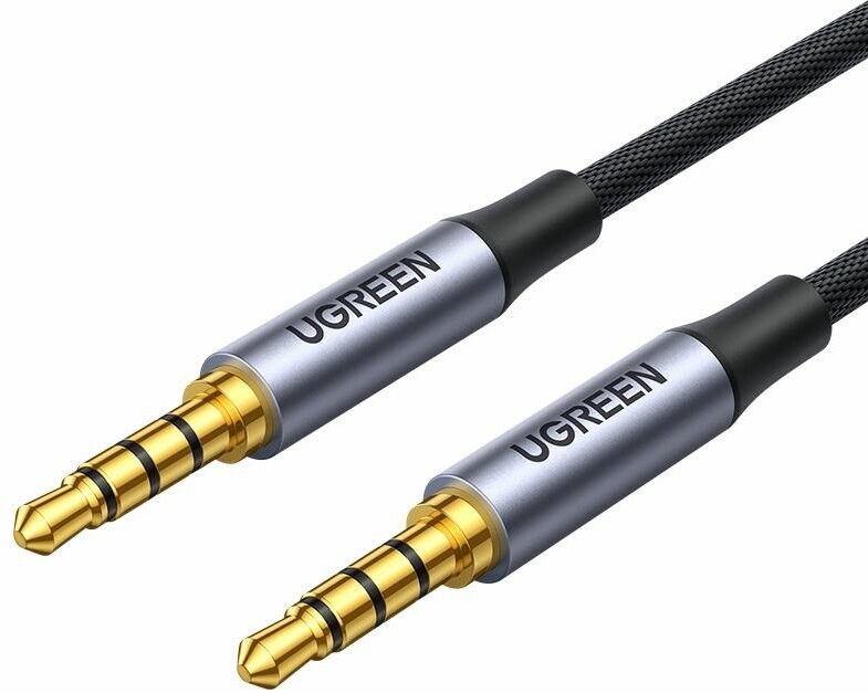 Кабель UGREEN AV183 (20497) 3.5mm Male to Male 4-Pole Microphone Audio Cable. Длина: 1,5м. Цвет: черныйКабель UGREEN AV183 (20497) 3.5mm Male to Male 4-Pole Microphone Audio Cable. Длина: 1,5м. Цвет: черный