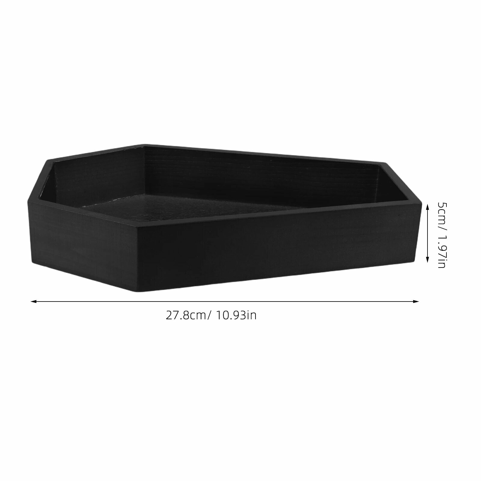 Деревянный готический поднос-гроб Черный, Black