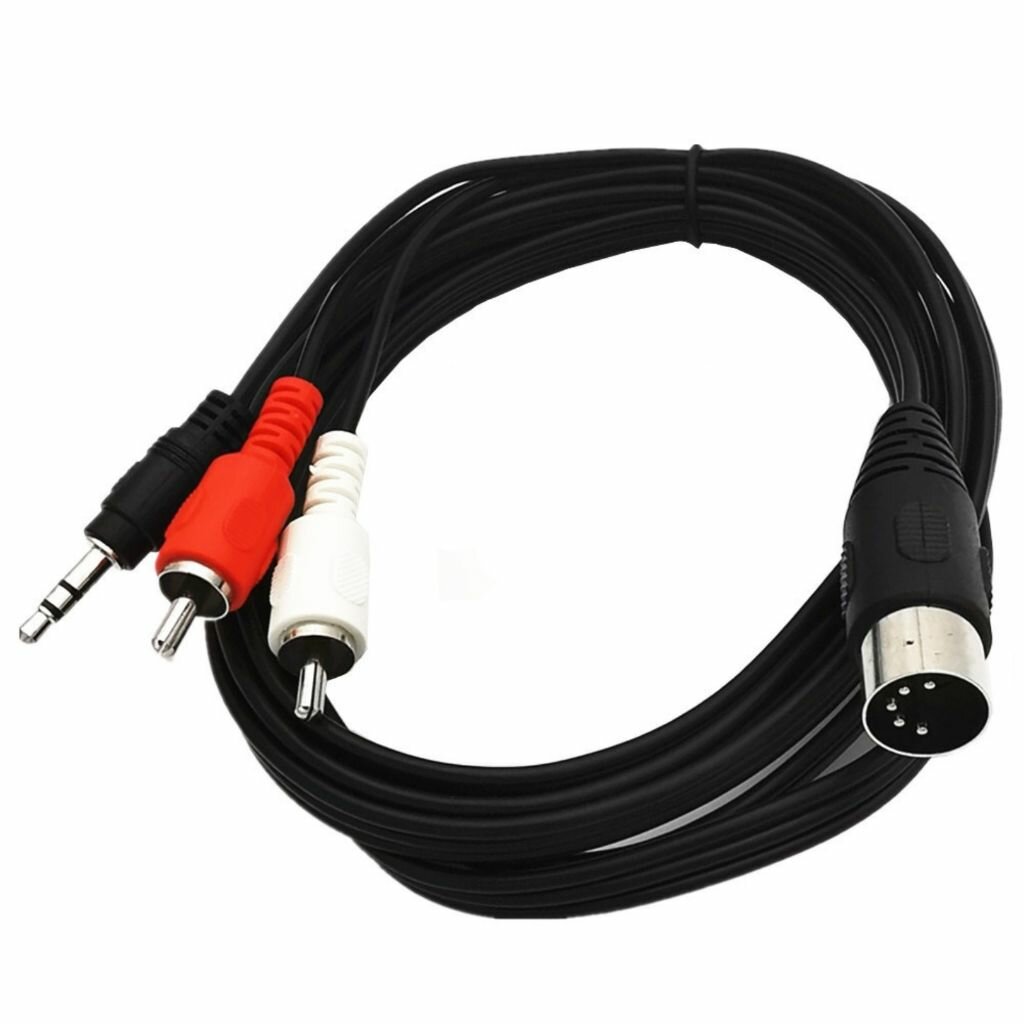 USB-концентратор, Аудиокабель 5P на DC3.5mm + 2RCA, 1 шт.