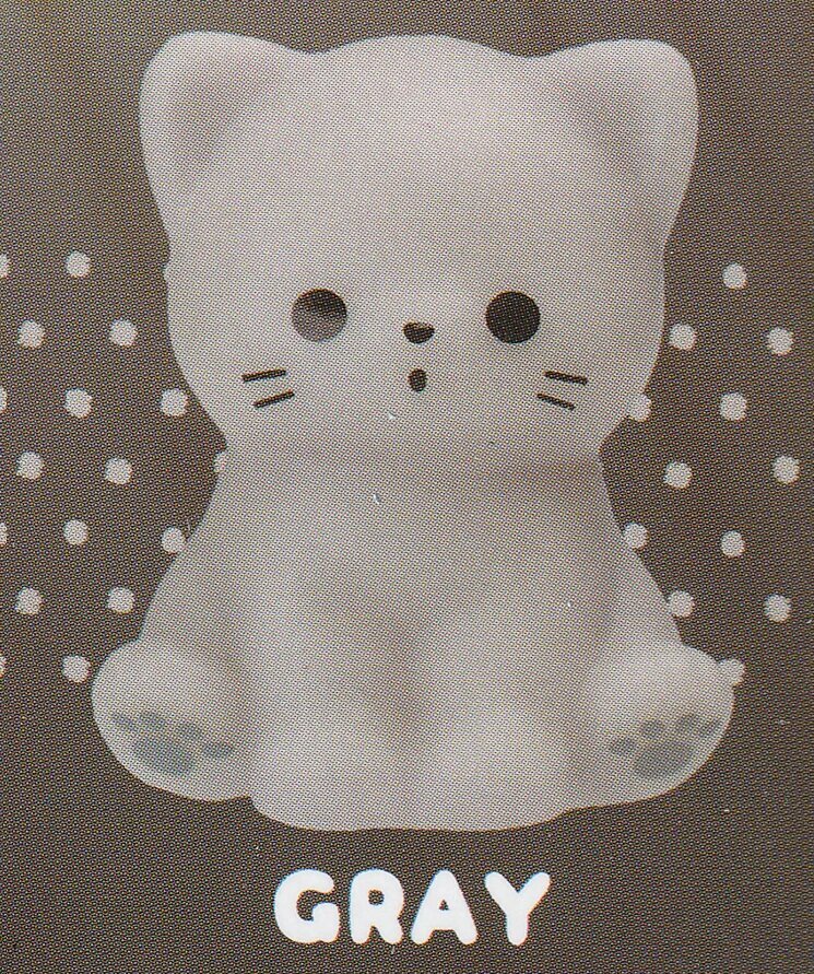 Японские капсульные игрушки YELL WORLD сидячие коты Серый, gray cat