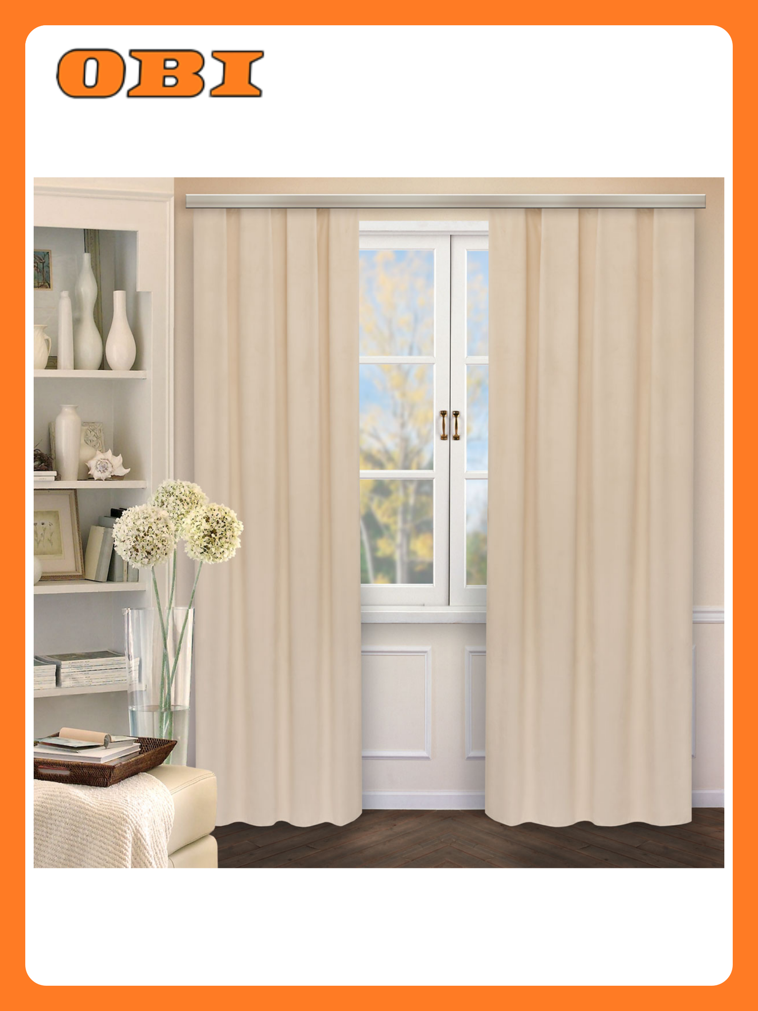 Комплект штор из бархата Linen Way кремовый 145х270