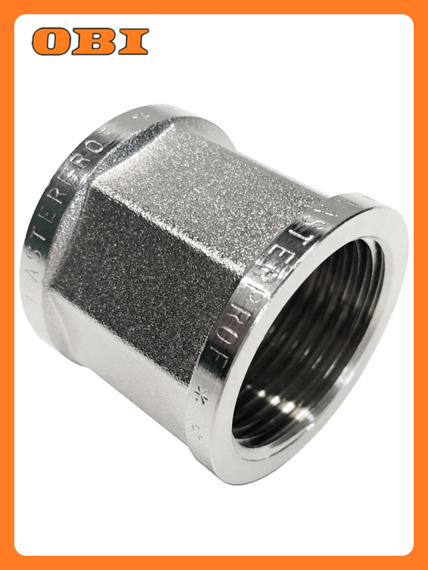 Муфта Masterprof MPF, восьмигранная, латунь CW617N, никелированная, 1", 26 мм