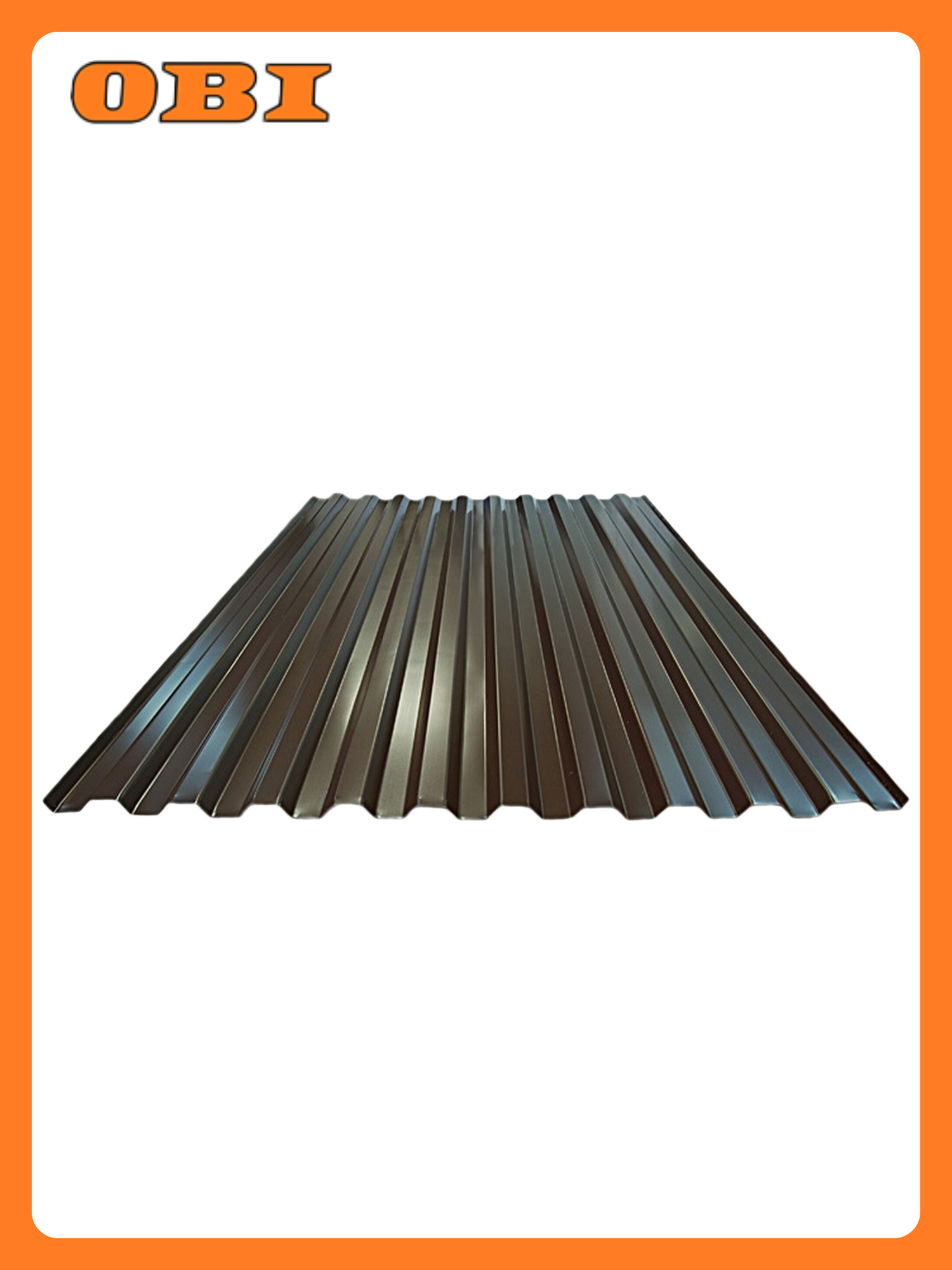 Профнастил С-21, коричневый, 2000х1050х0,35 мм, гофрированный