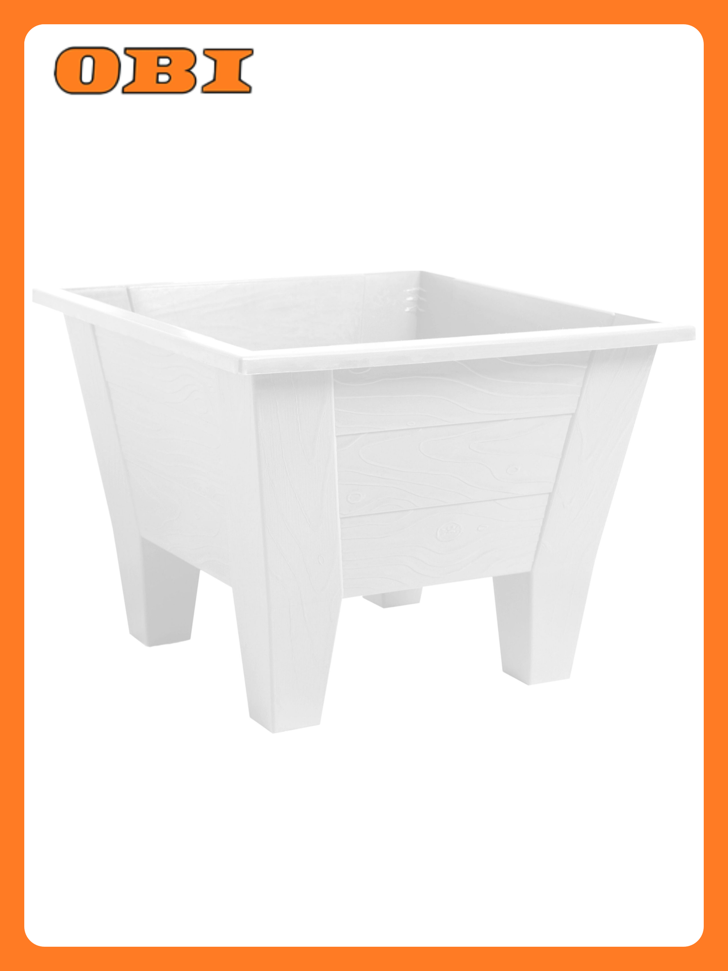 Кашпо Roxor Consumer Elin 40x40x28,5 см пластиковое белое