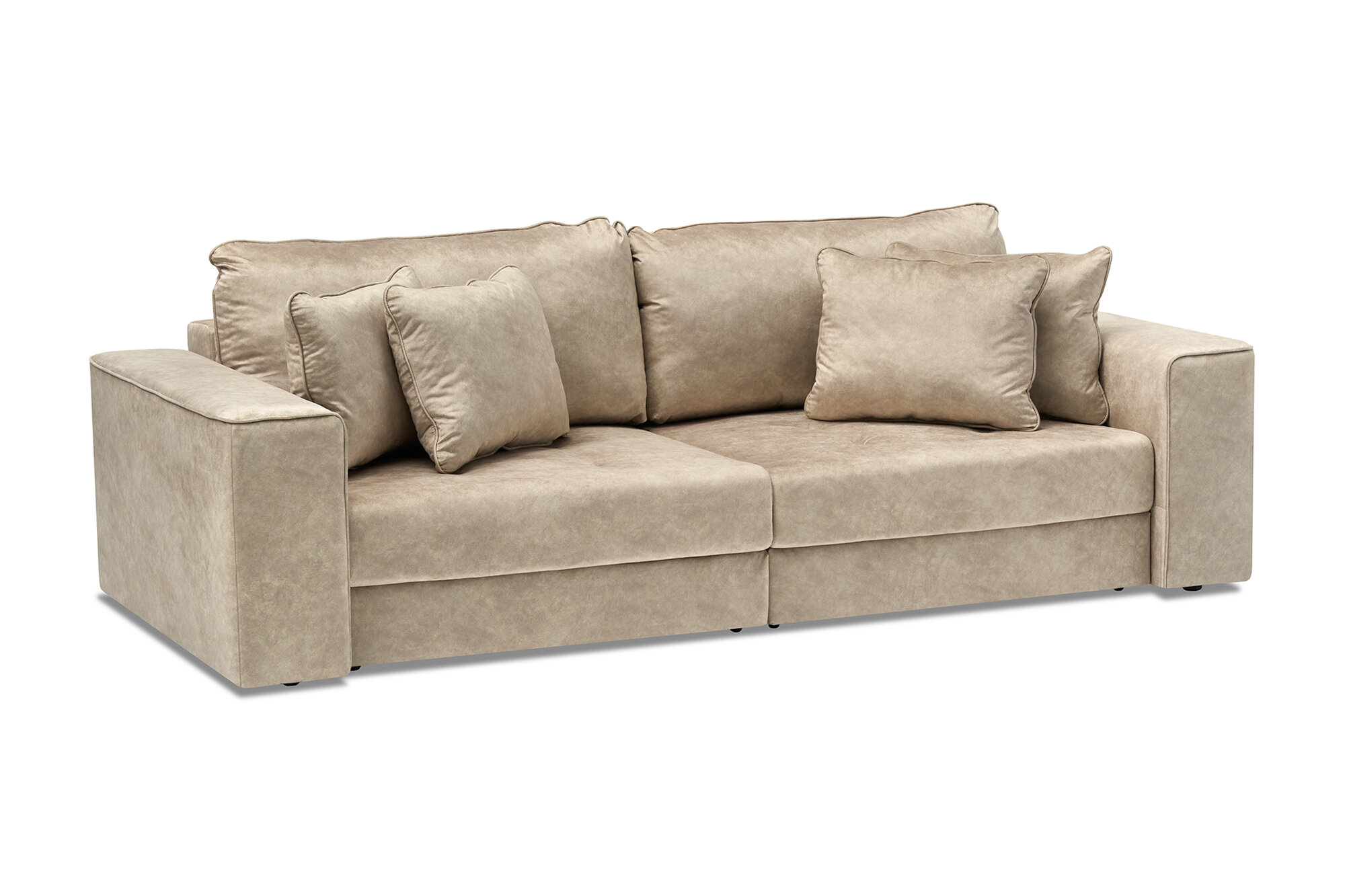 Диван раскладной Нонтон Конте, 250x110x91 см, еврокнижка, велюр бежевый