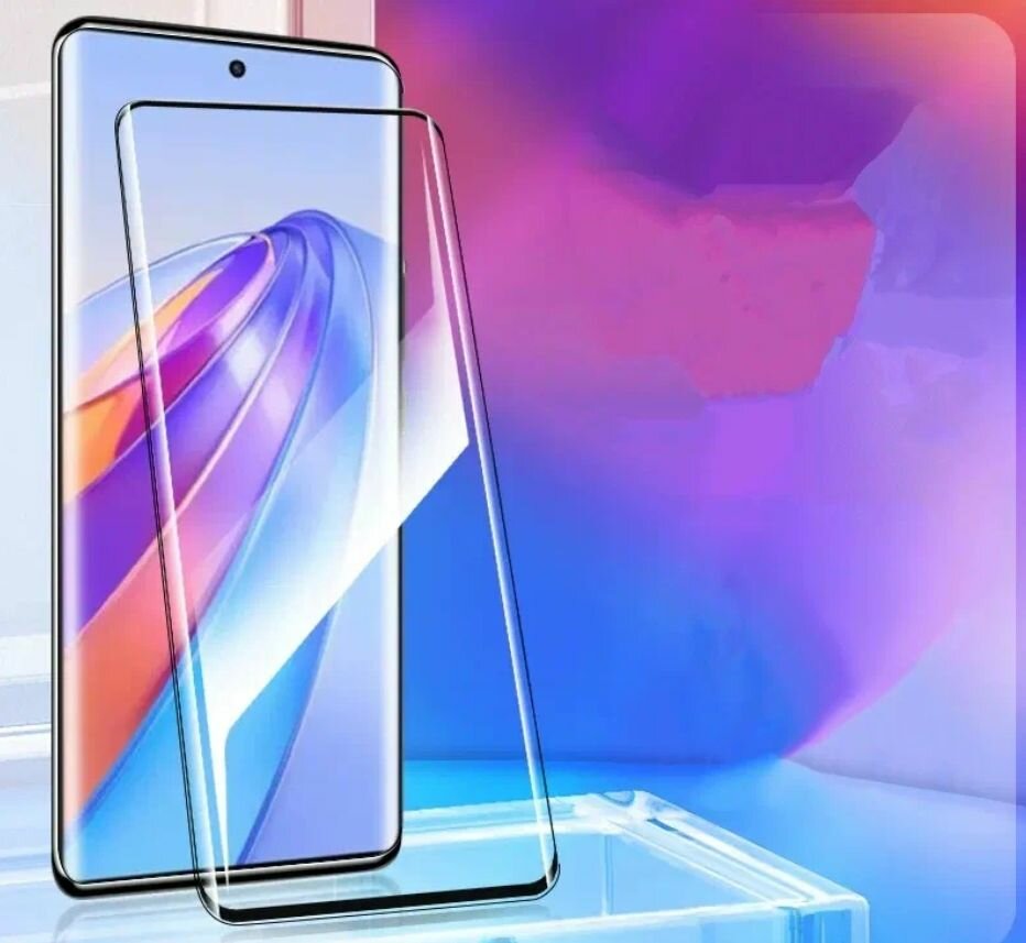 3D/5D защитное изогнутое стекло 5D Forti Glass для Honor Magic 5 Lite / Honor X9a с закругленными изогнутыми краями