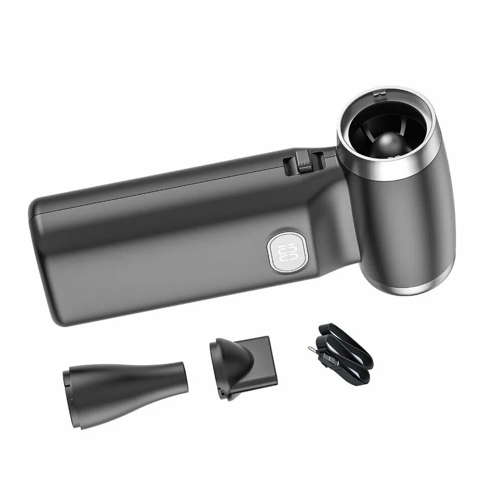 Высокоскоростной турбинный вентилятор для удаления пыли с частотой вращения 100 скоростей - черный