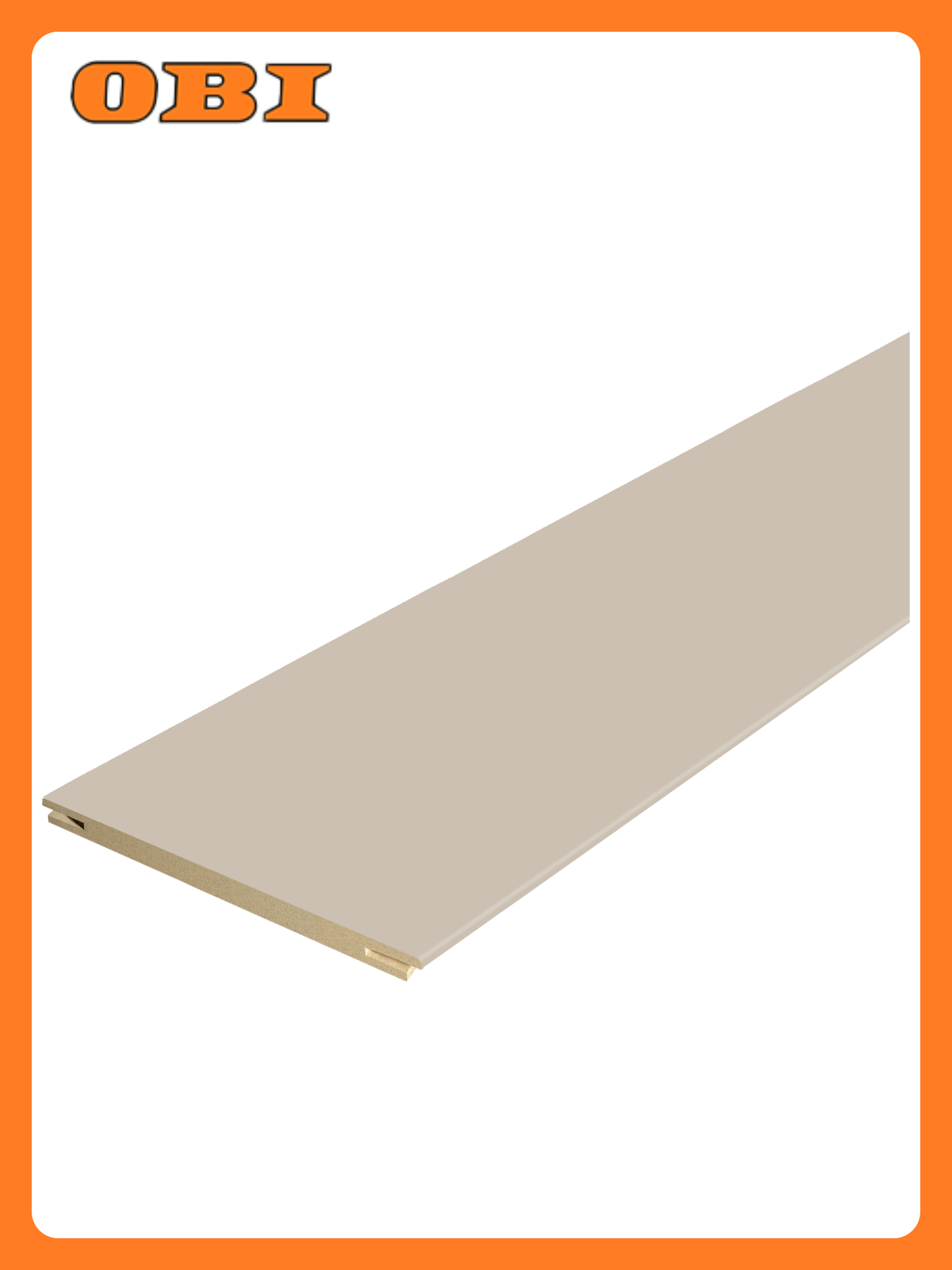 Телескопический добор VELLDORIS Emalux, МДФ, бежевый, 150х2150 мм