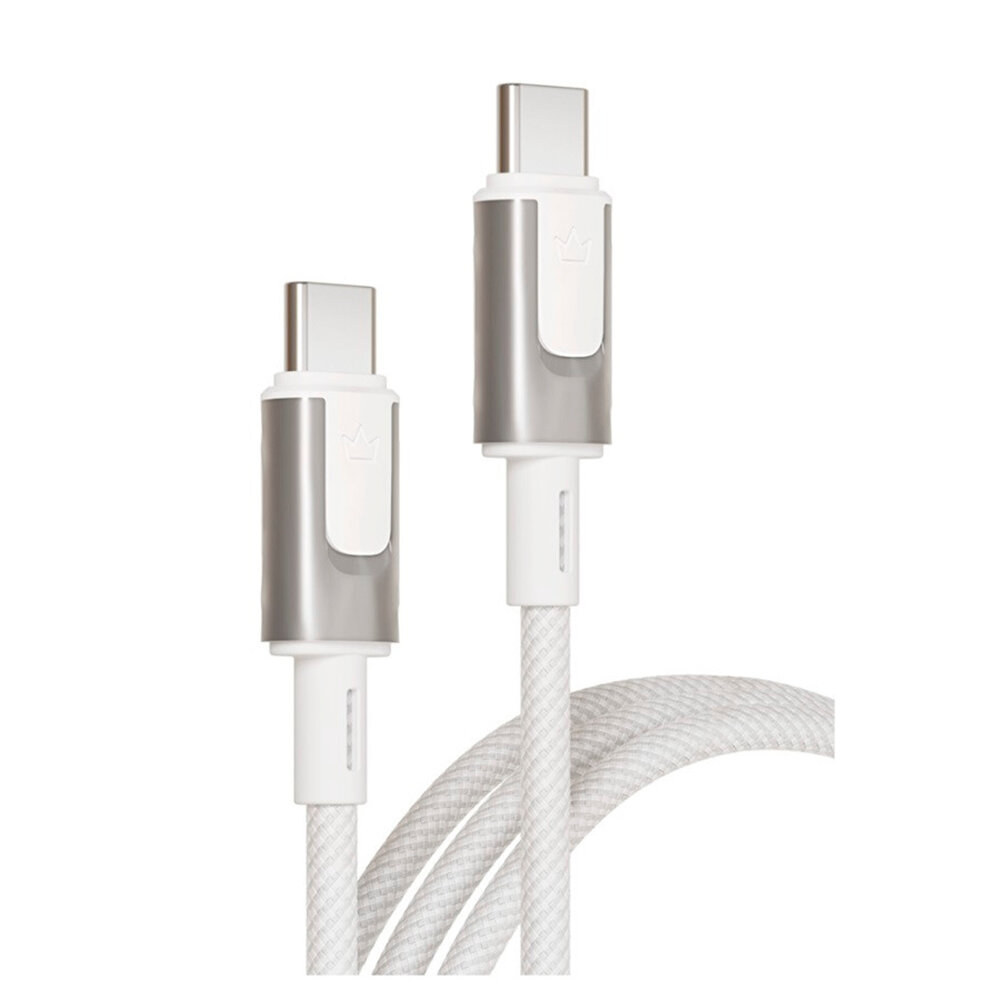 Кабель Force Line USB-C + USB-C, белый