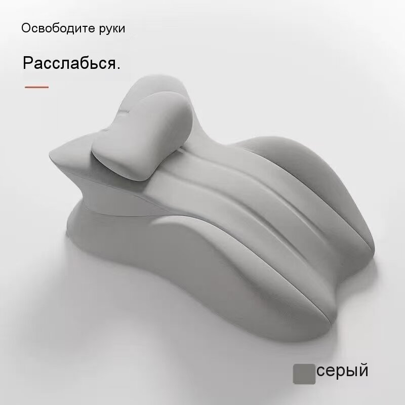 Подушка для супружеской жизни Высокая память-дуговая губка повышает комфорт，светло-серый