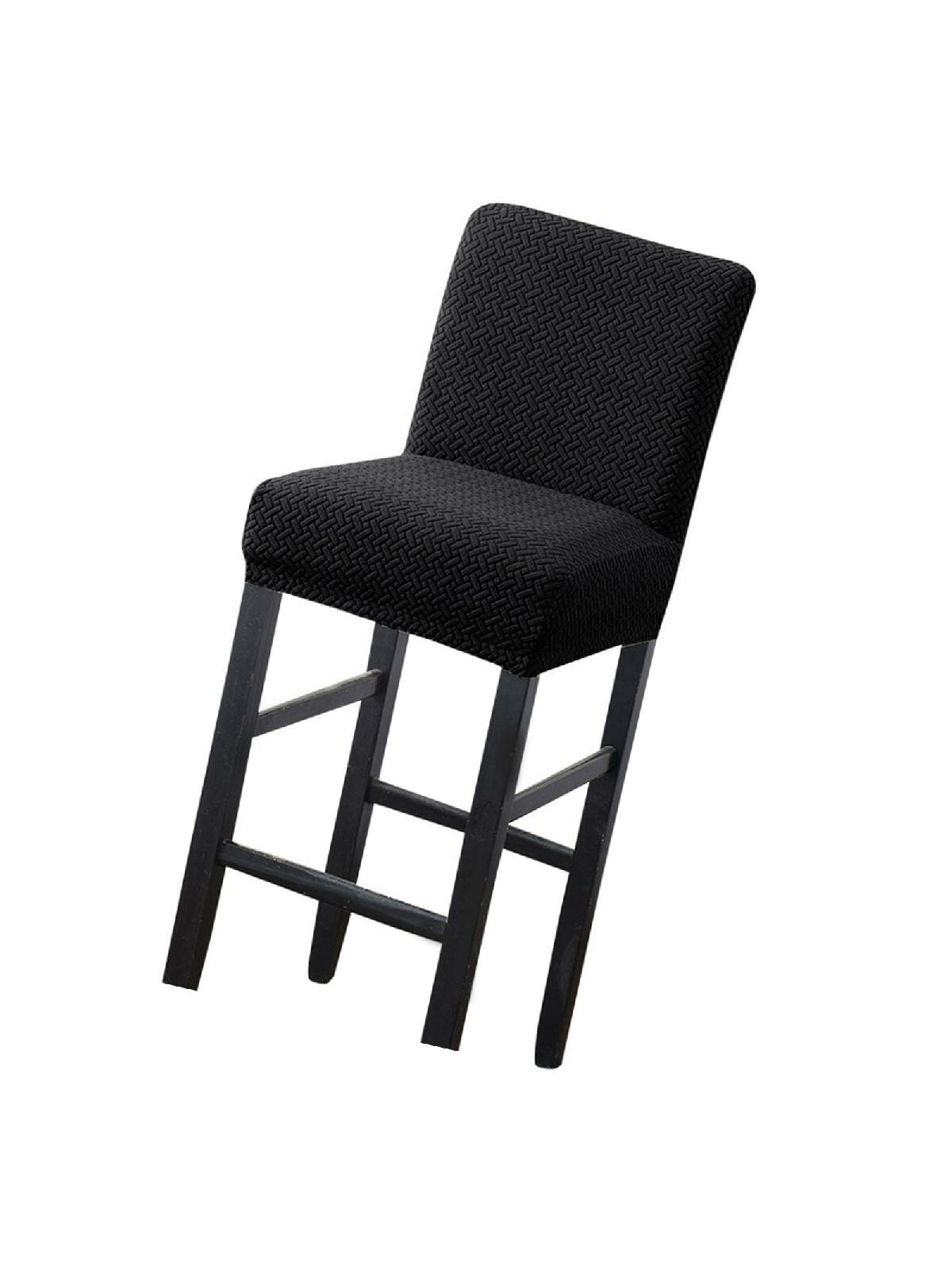 Чехлы для барных стульев со спинкой Съемные моющиеся чехлы для обеденных стульев