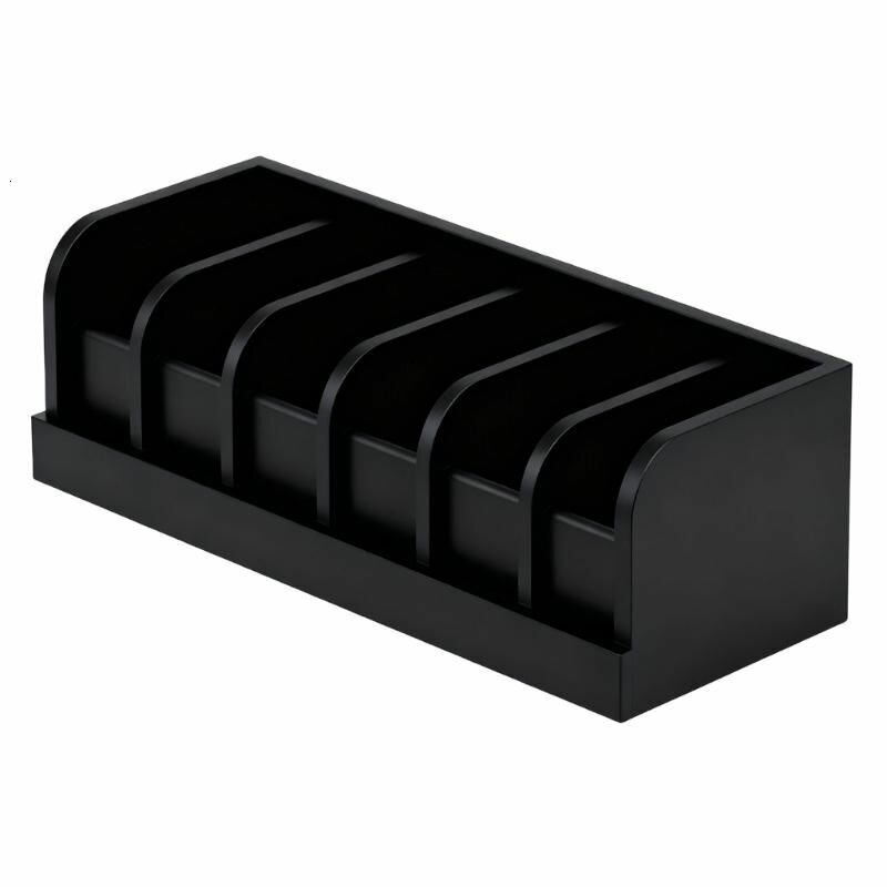 Деревянный органайзер для ремней, Черный