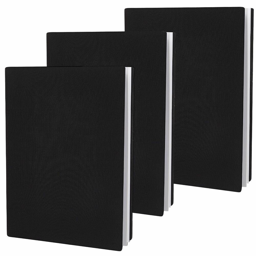1 комплект эластичных обложек для книг, эластичные прямоугольные обложки для блокнотов, черные, 180 x 322 x 1 мм, 3 шт.