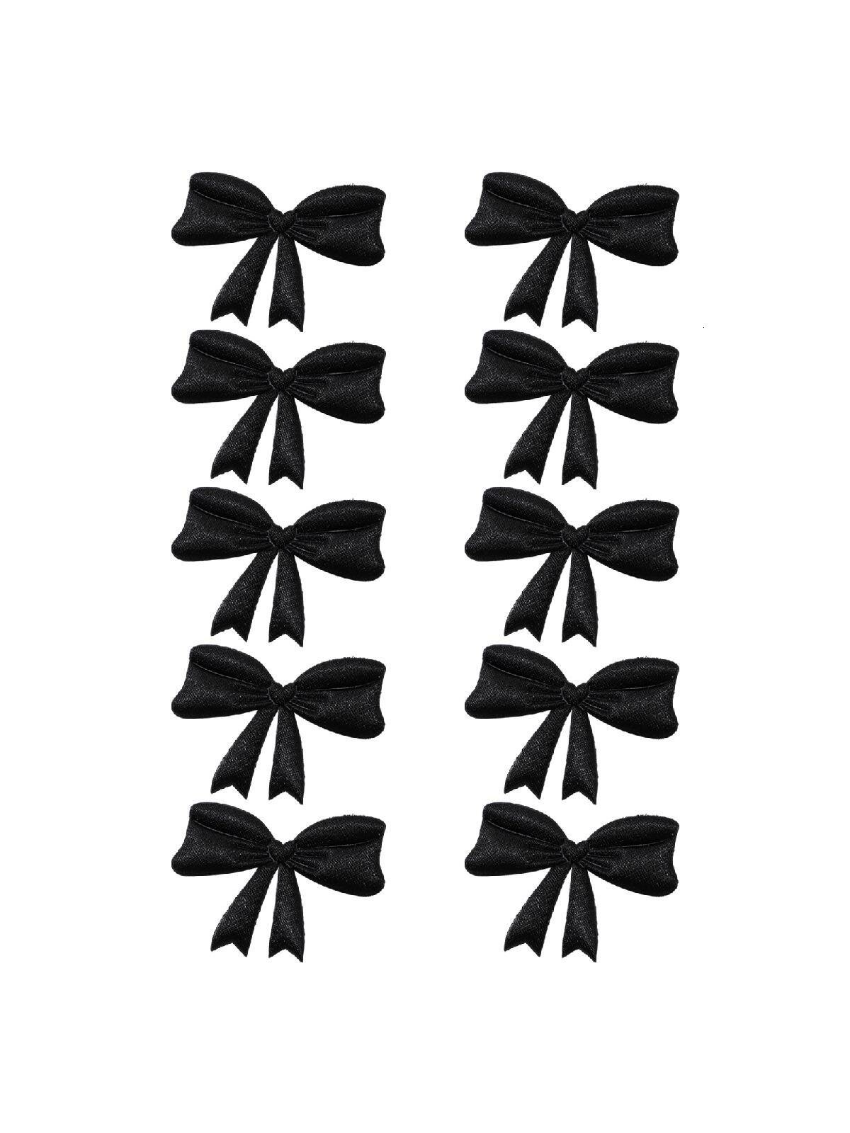 Бант из полиэстеровой ткани для рукоделия, Черный