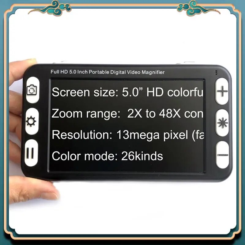 Портативная видеолупа 5 дюймов EU Plug