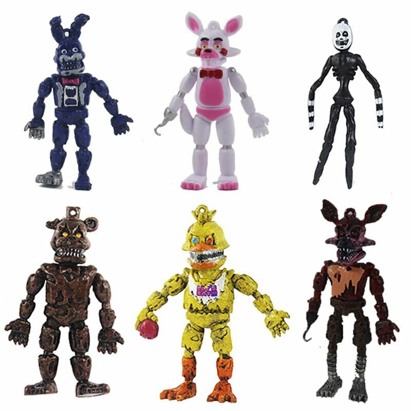 Фредди фигура действий игрушка 6pcs мини 5 ночей (красочный)
