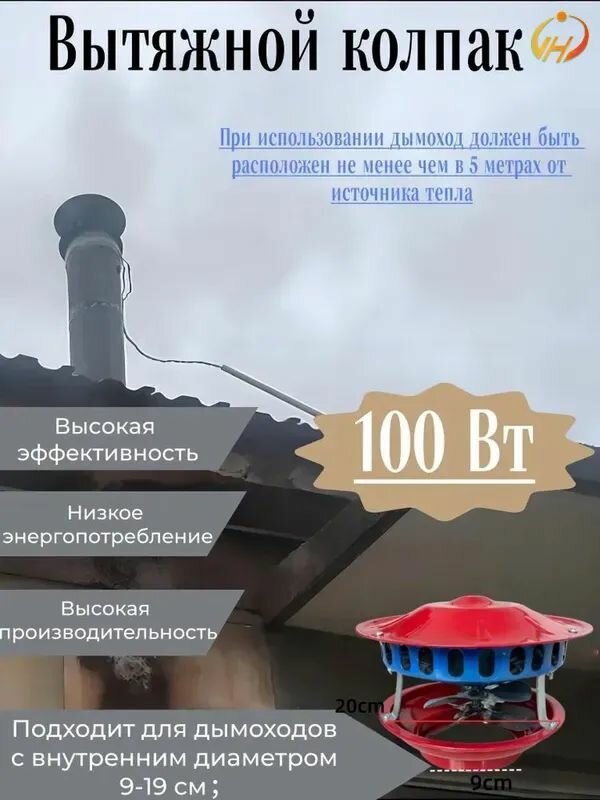 Вентилятор с принудительной тягой220 В мощностью 100 Вт