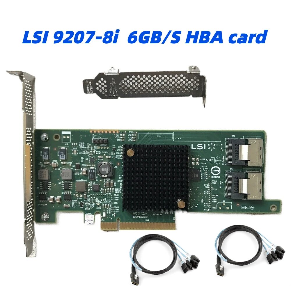LSI SAS 9207-8i RAID контроллер PCI-E 3.0 card and 8087
