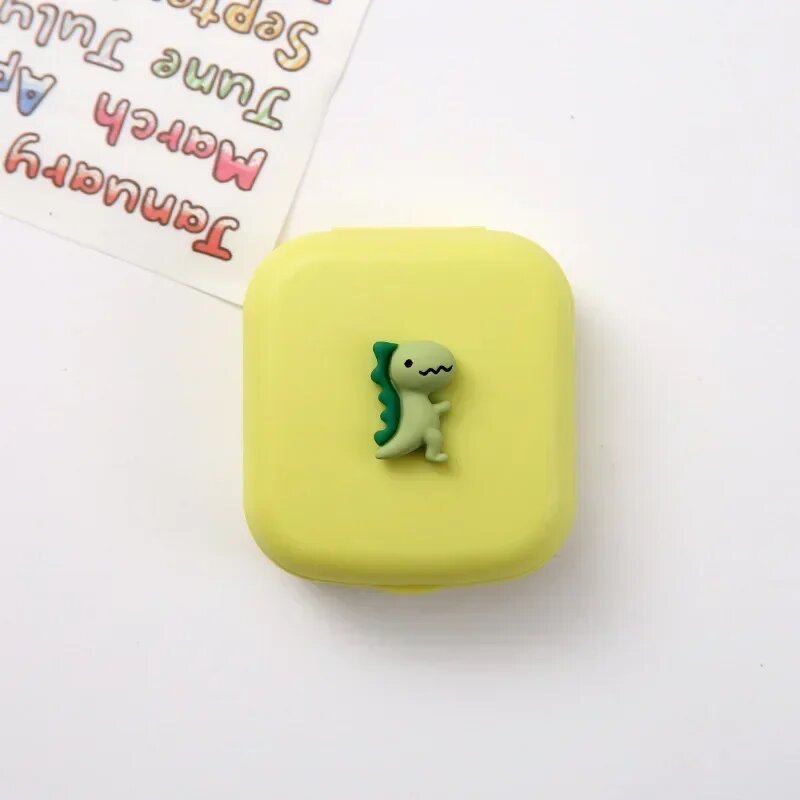 1PC Lovely Travel Kit Pocket Mini Contact Lens Case Travel Kit Easy Carry Mirror Lenses Box Container