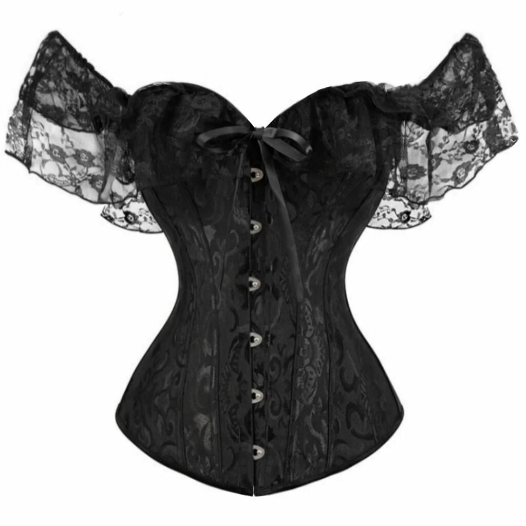 Корсет женский кружевной, Черный - S