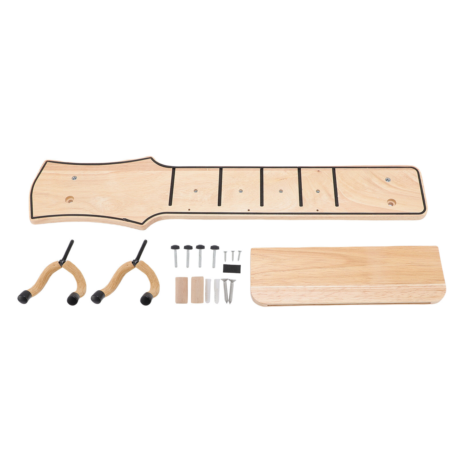 Настенное крепление для гитары с вращающимся крючком, полка-держатель для медиаторов, деревянная подставка-стойка T127 для акустической, электрогитары и бас-гитары.