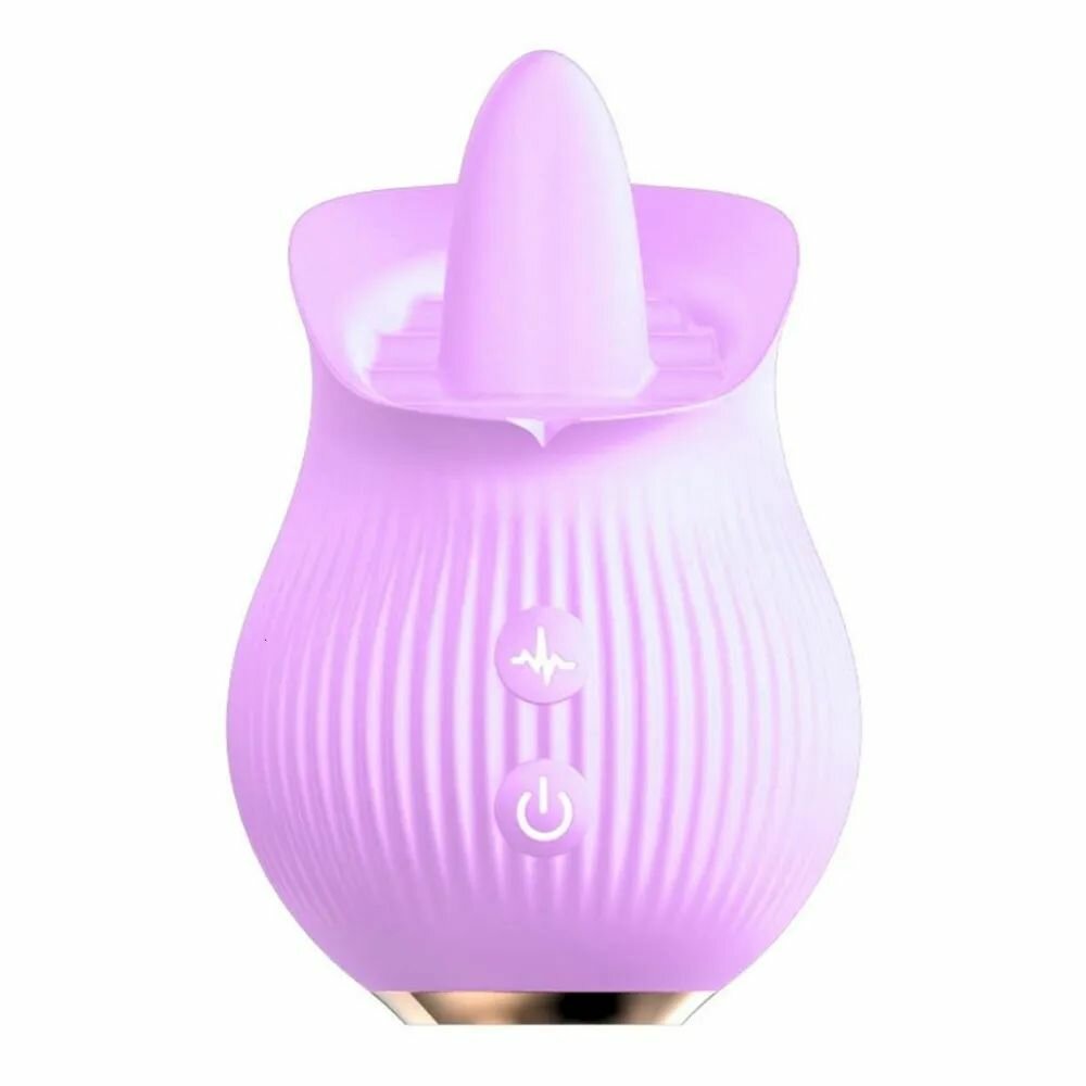 Розовый вибратор для языка, Розовый - 12 частотная вибрация