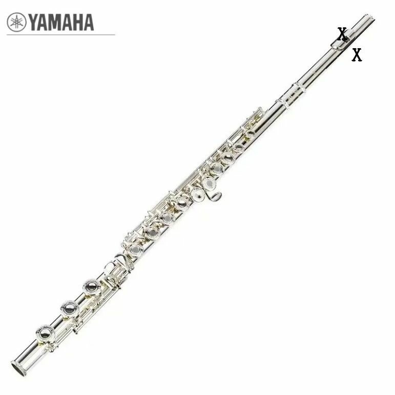 YAMAHA-Посеребренная флейта с 16 закрытыми отверстиями YFL-212DR